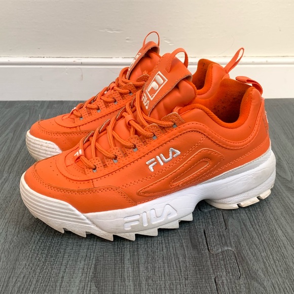 Fila | Shoes | Fila Disruptor Ii Orange Sneaker | Poshmark
